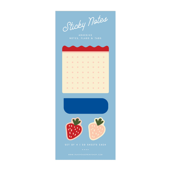 Strawberry Sticky Note Set - Page Flags and Tabs – Cami Monet