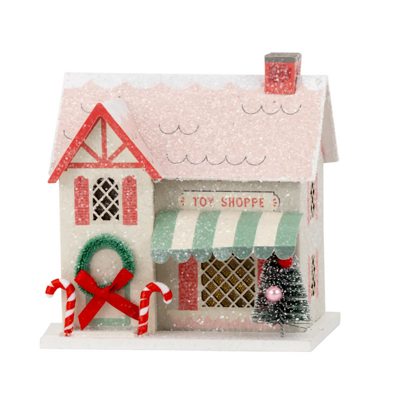 Sparkly Christmas Village Toy Shop (with lights!) – Cami Monet