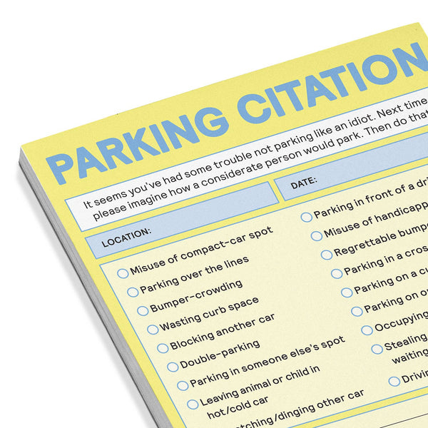 Parking Citation Nifty Notepad – Cami Monet