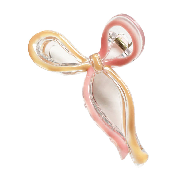 Peach & Pink Bow Claw Clip – Cami Monet