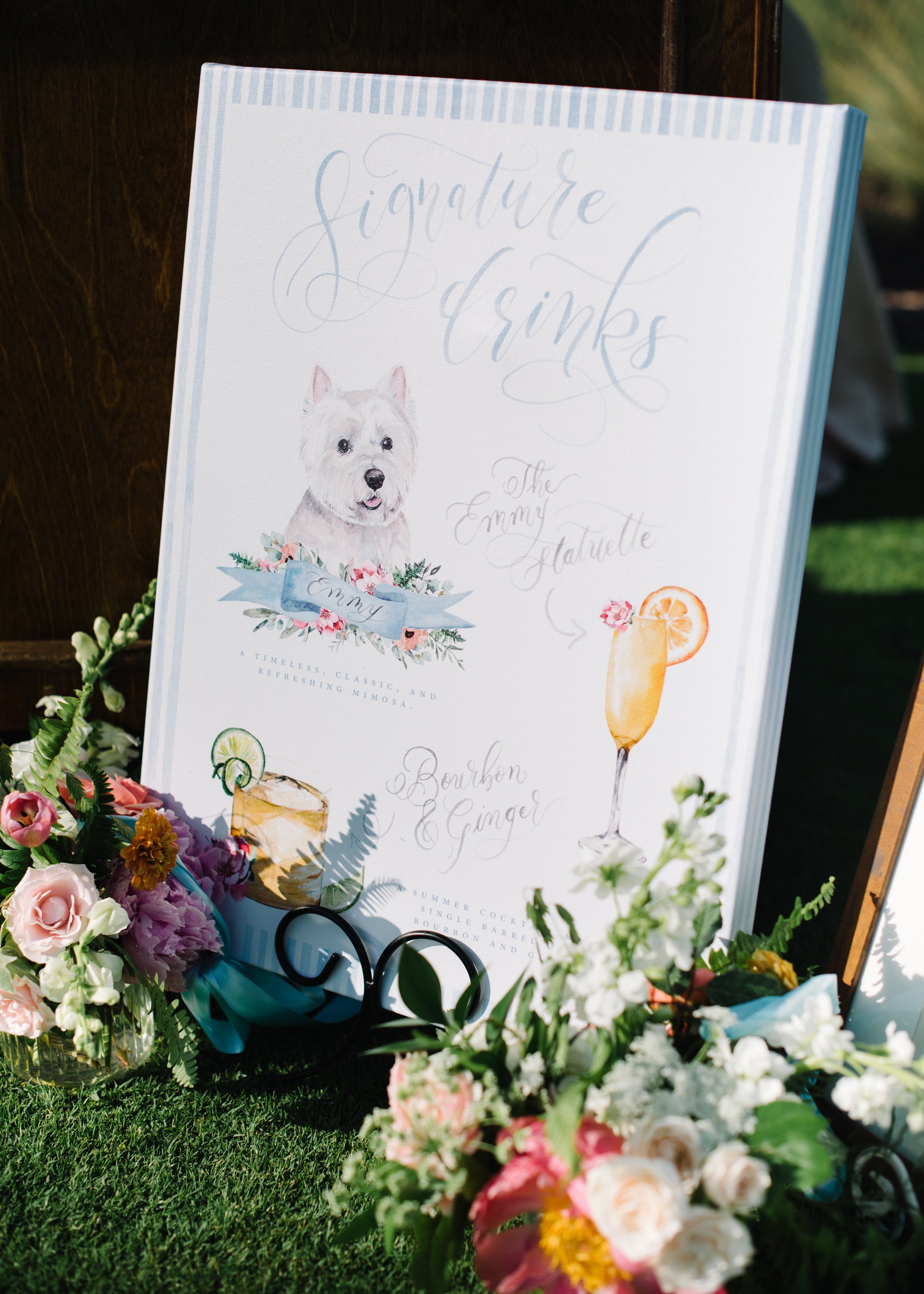 Custom Watercolor Signature Drink Sign – Cami Monet