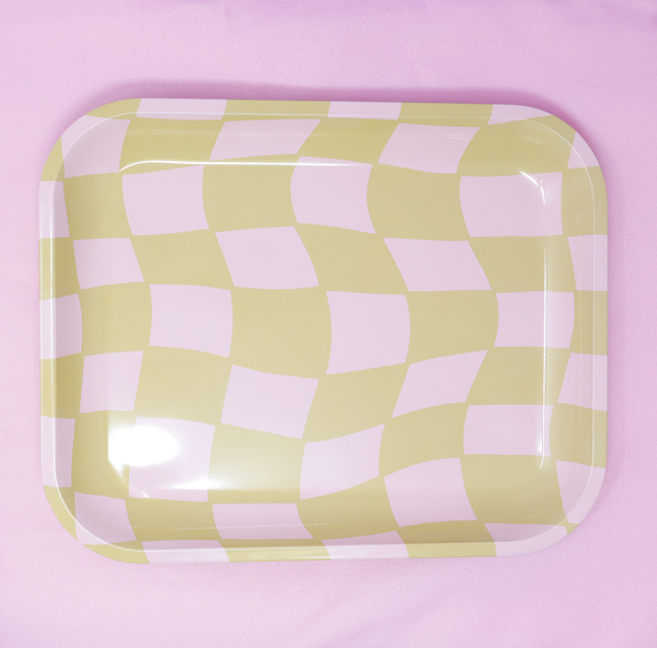 Green Checkered Tray (Large) – Cami Monet