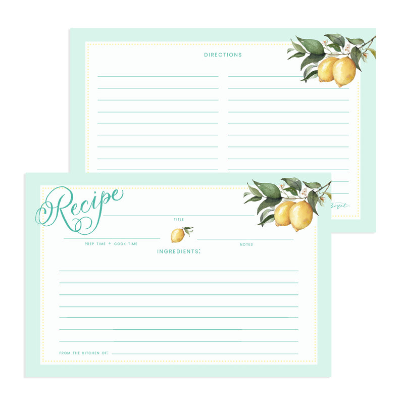 Vintage Lemon Recipe Cards – Cami Monet